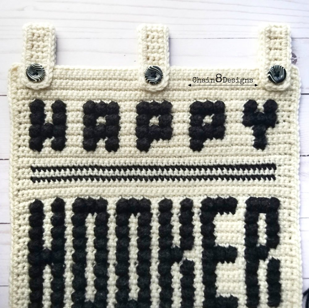 Happy Hooker Wall Hanging | Chain 8 Designs FREE Crochet Pattern